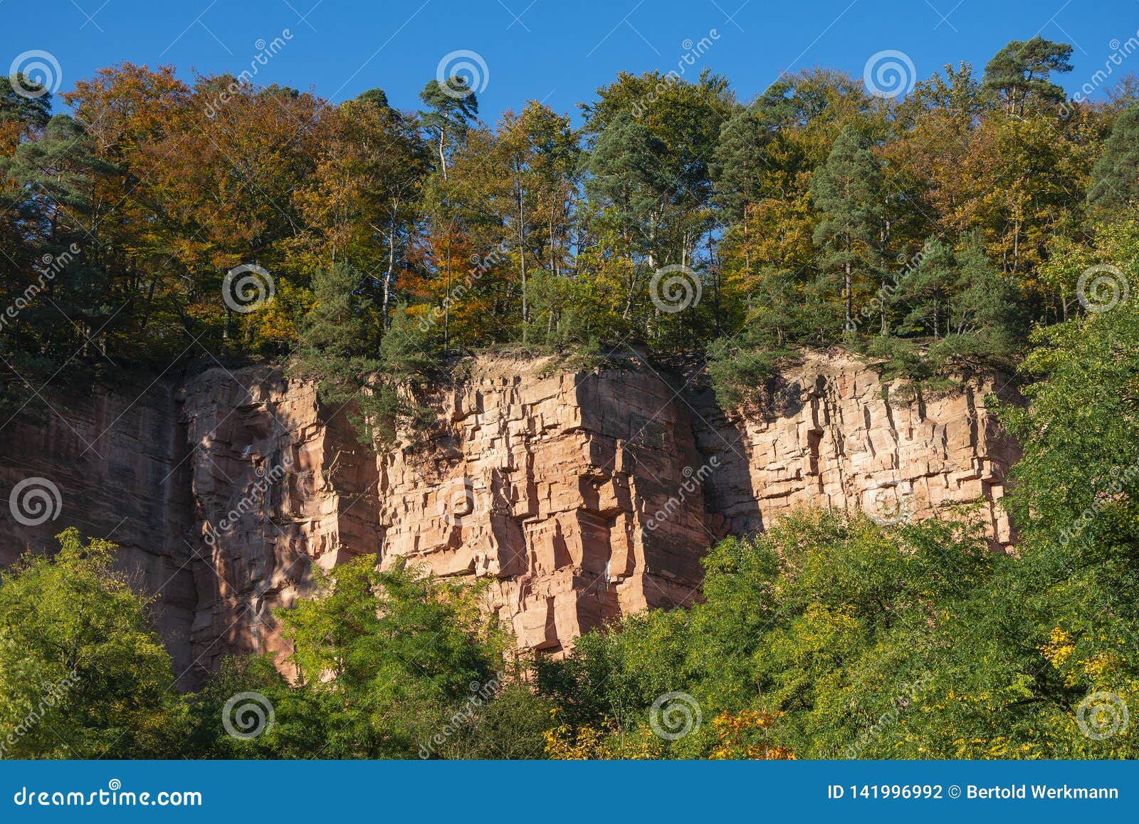 Sandstone Wall at Ancient Stone Pit Stock Photo - Image of rough ...