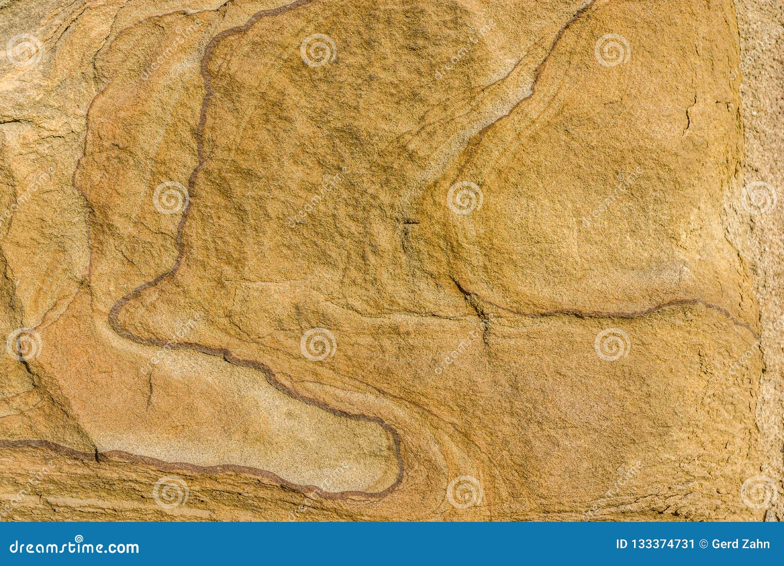 Sandstone Wall, Sandstone with Artistic Patterns Hatching Relief Stock ...