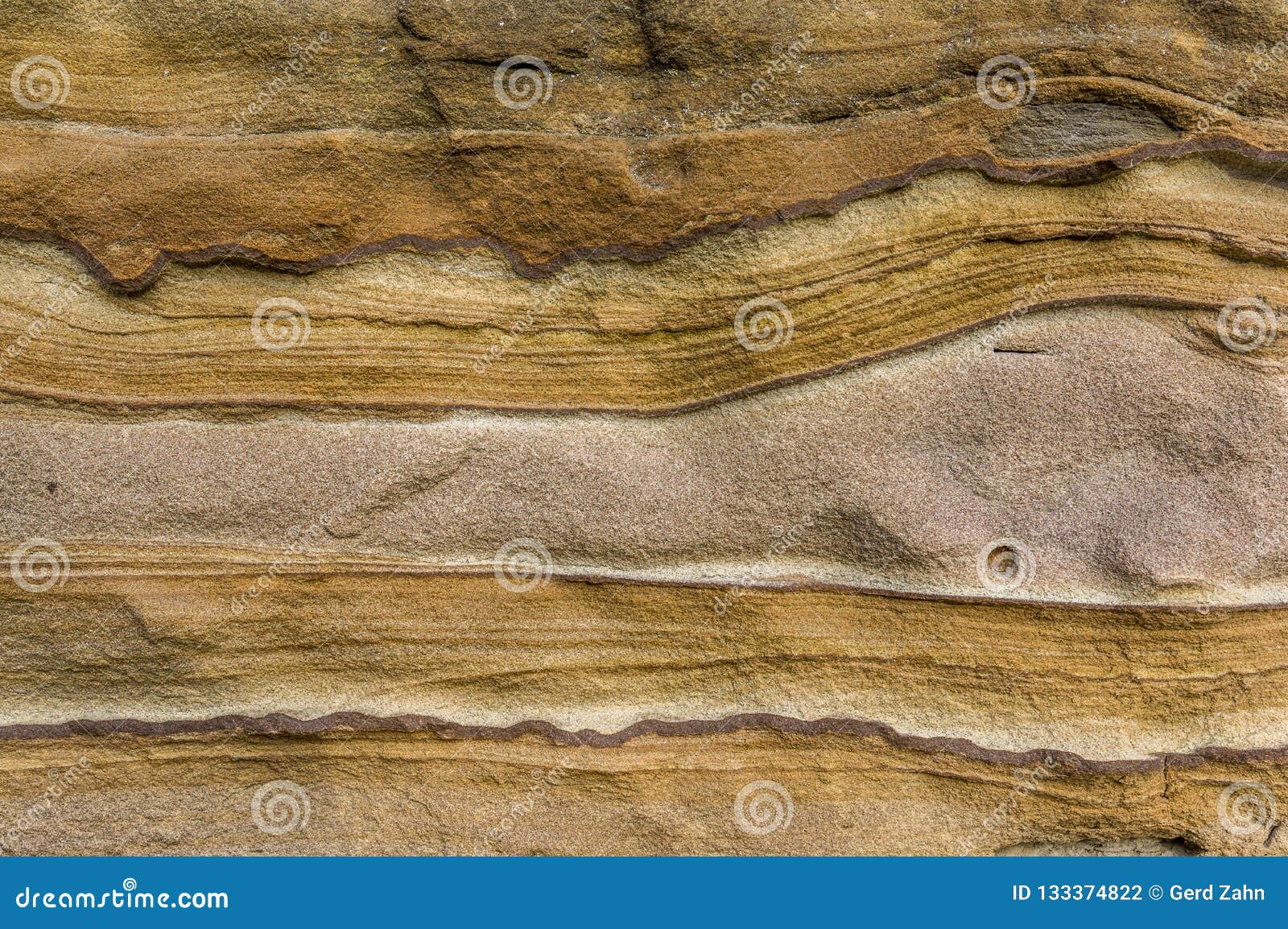 Sandstone Wall, Sandstone with Artistic Patterns Hatching Relief Stock ...