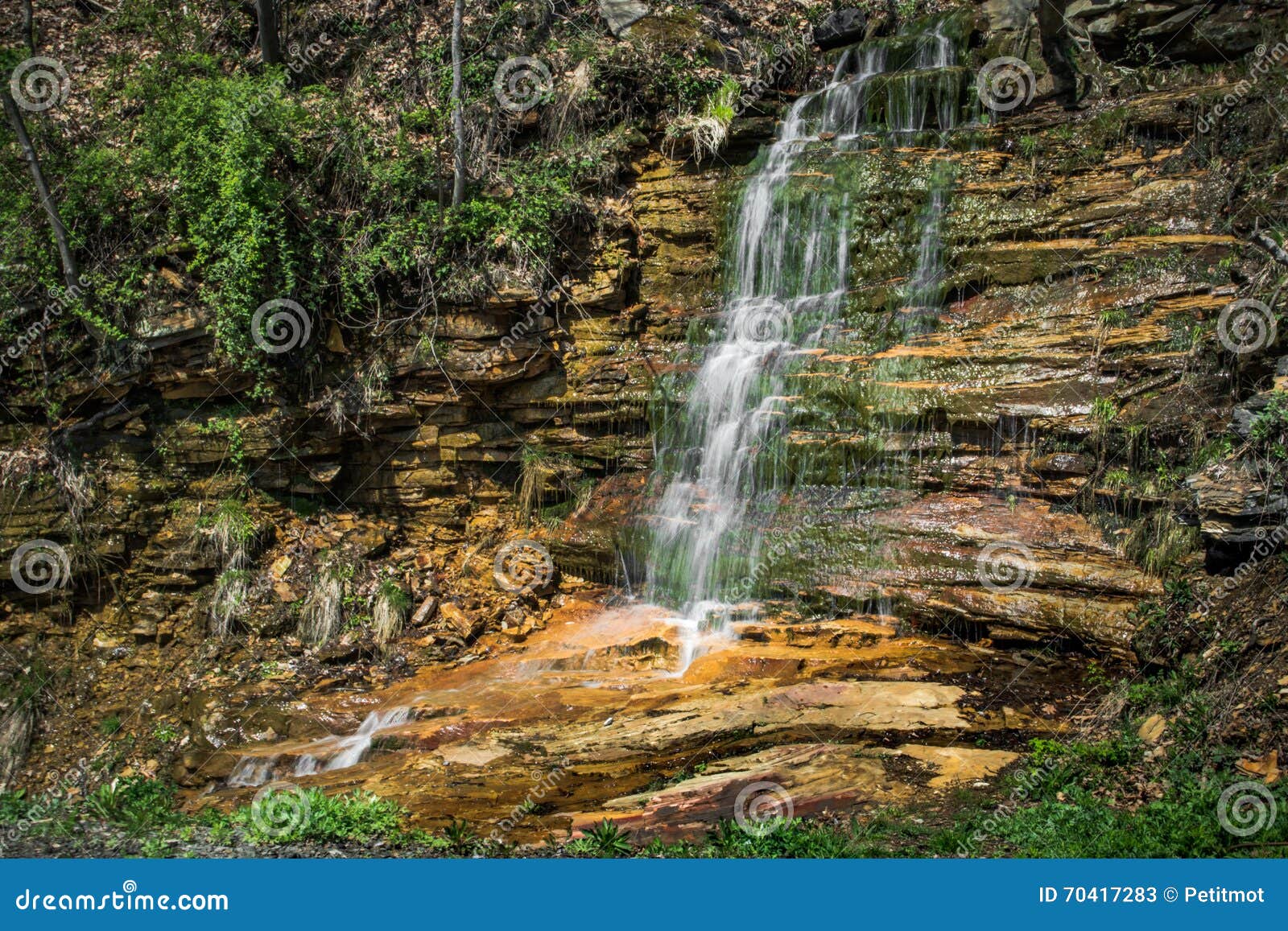 Sandstone waterfall stock image. Image of pennsylvania - 70417283