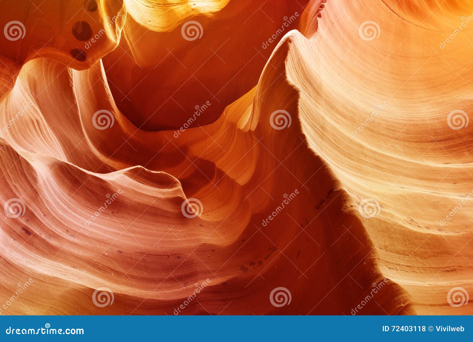 Sandstone Waves in Antelope Canyon Stock Photo - Image of cave ...