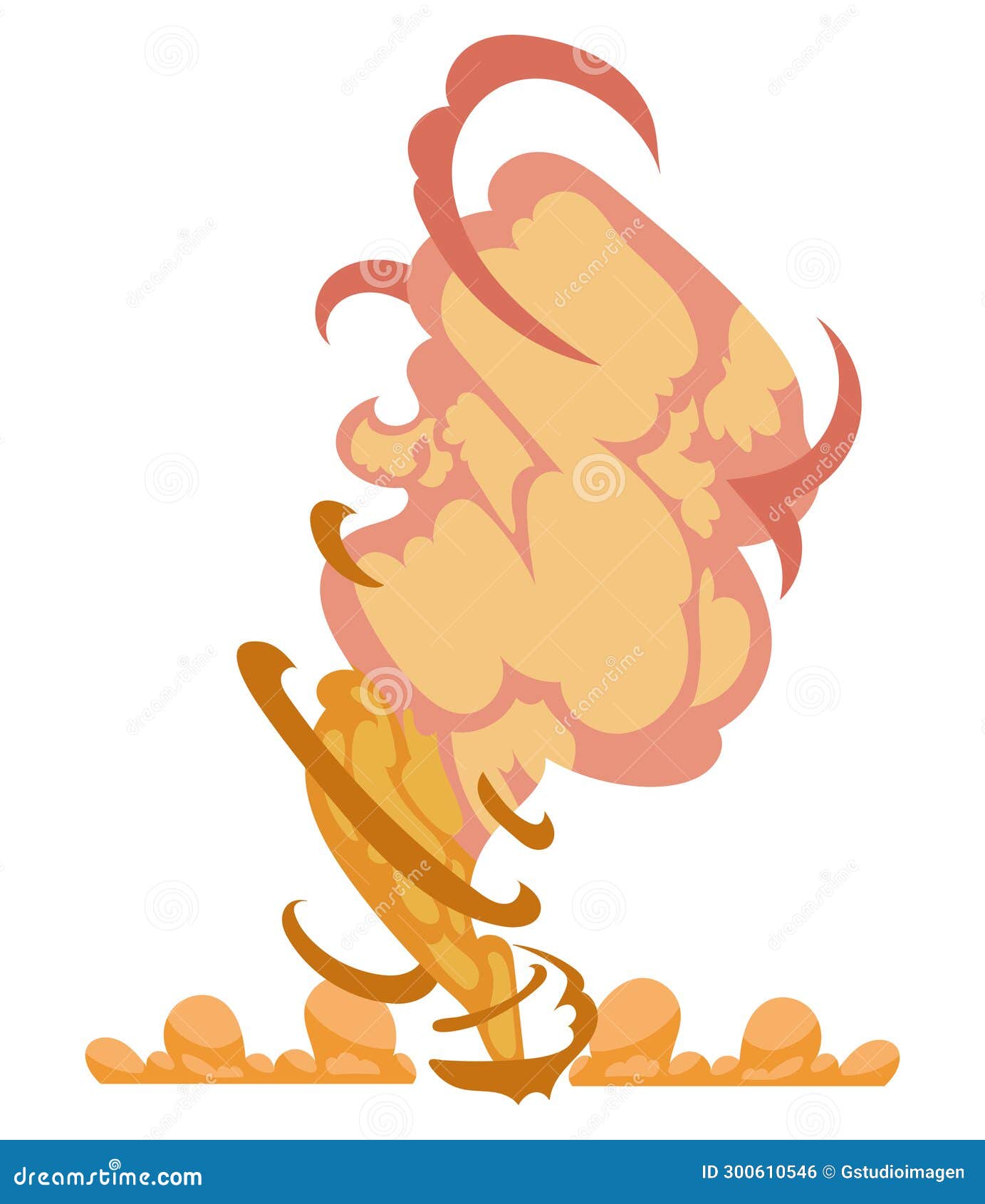 Sandstorm Illustration In Desert | CartoonDealer.com #301285926