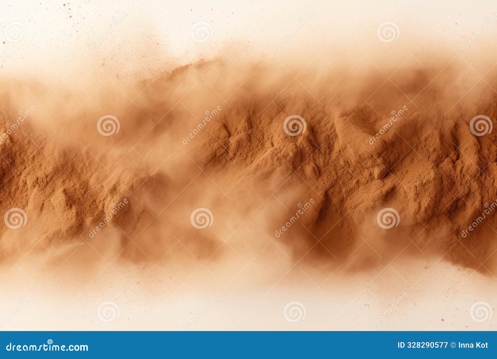 Sandstorm Dust Cloud with Particles Flying on White Background Weather ...