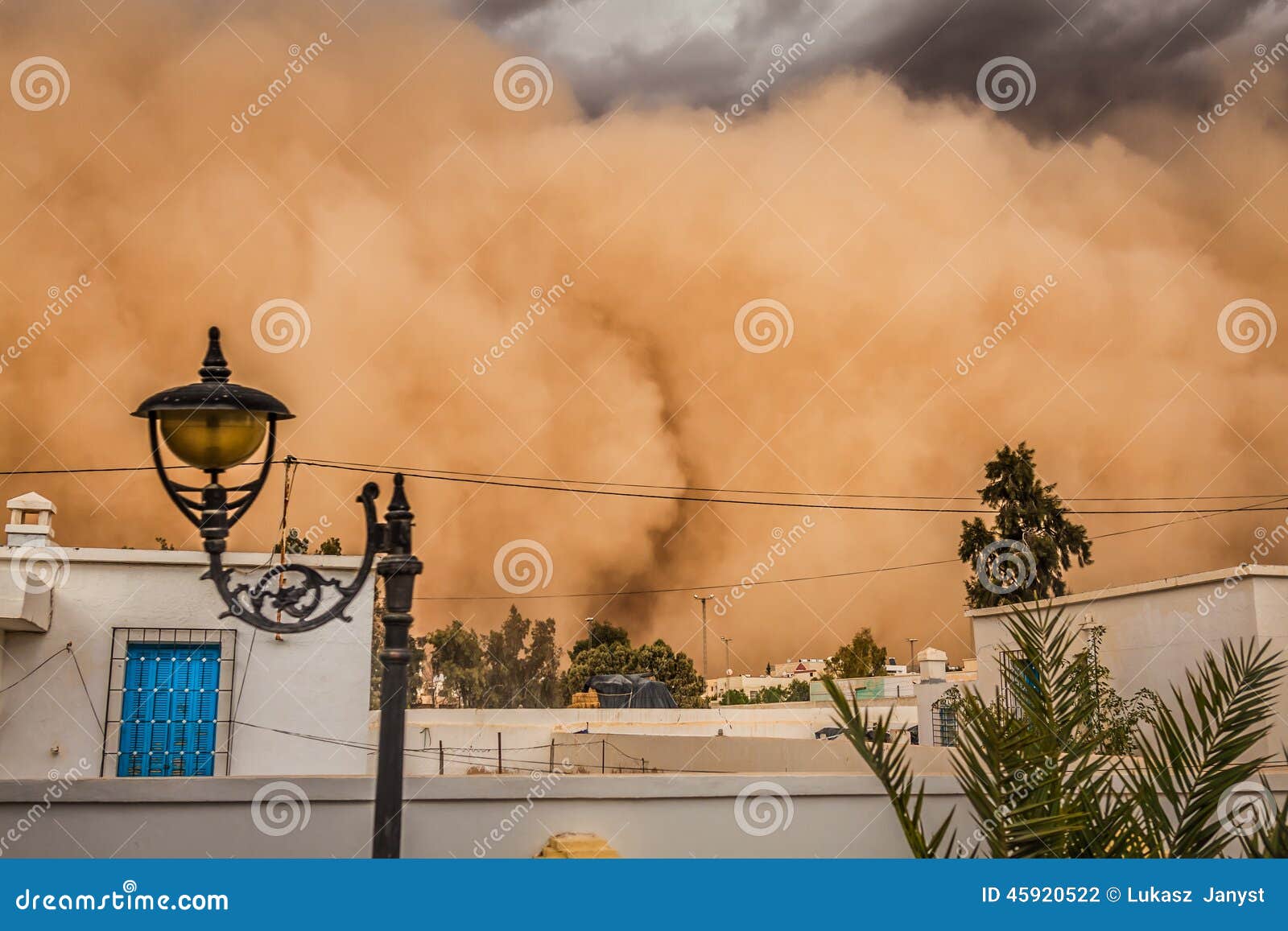 Sandstorm in Gafsa,Tunisia stock photo. Image of arid - 45920522