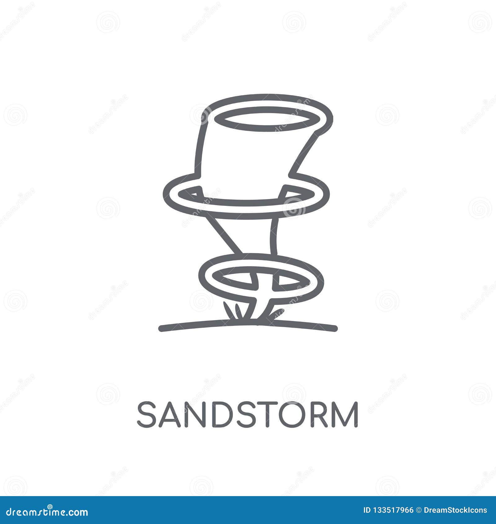 Sandstorm Linear Icon. Modern Outline Sandstorm Logo Concept on Stock ...