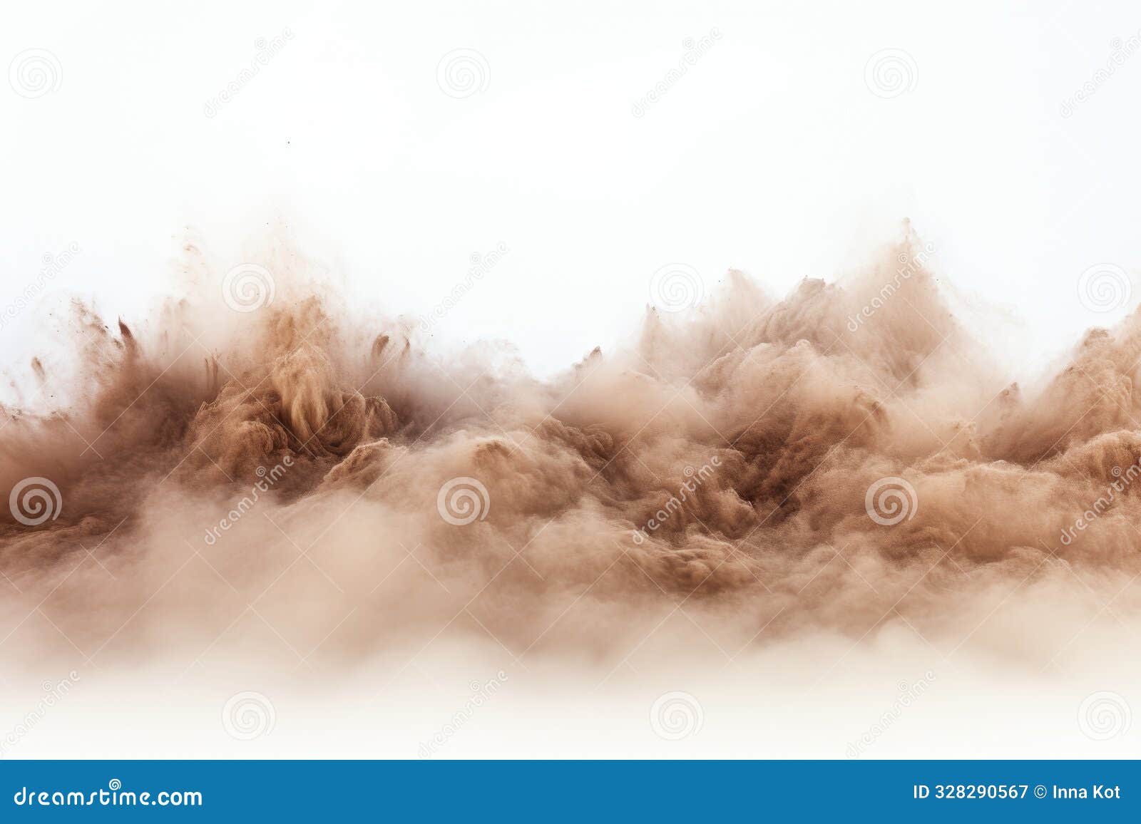 Sandstorm with Swirling Dust Cloud and Flying Particles on Isolated ...