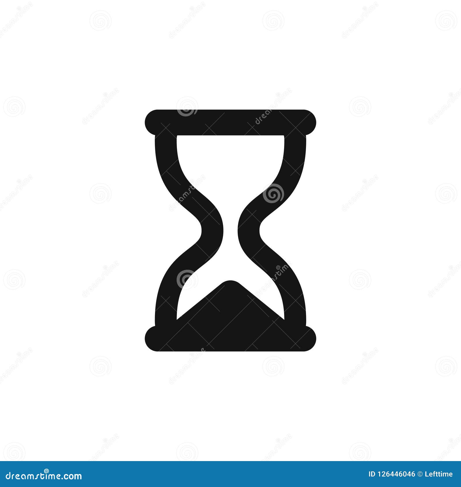 Sanduhrikone Einfaches Schwarzes Sandglass Symbol Vektor Abbildung ...