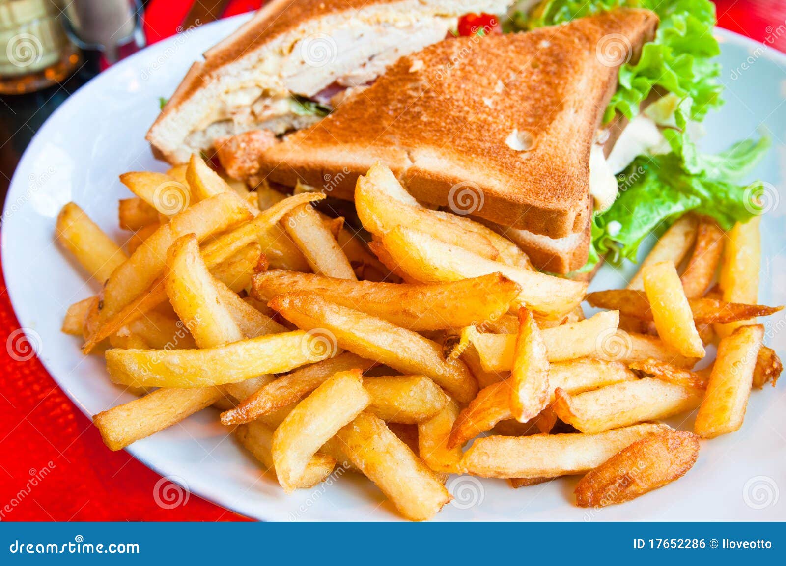 Sandwich stock photo. Image of greasy, french, fries - 17652286