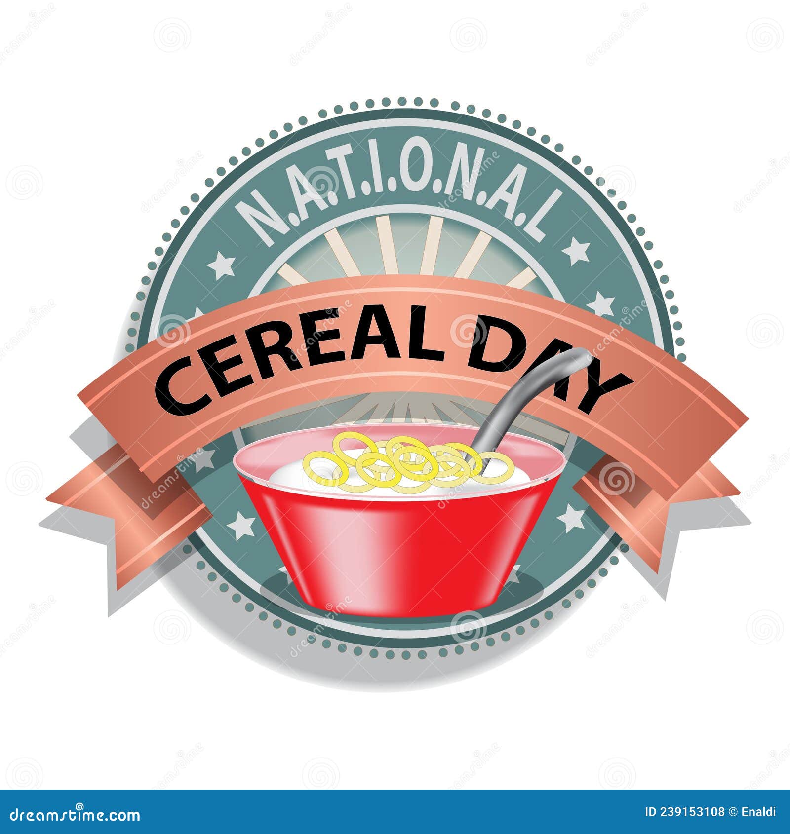 National Cereal Day Vintage Sign and Badge Vector Stock Vector ...