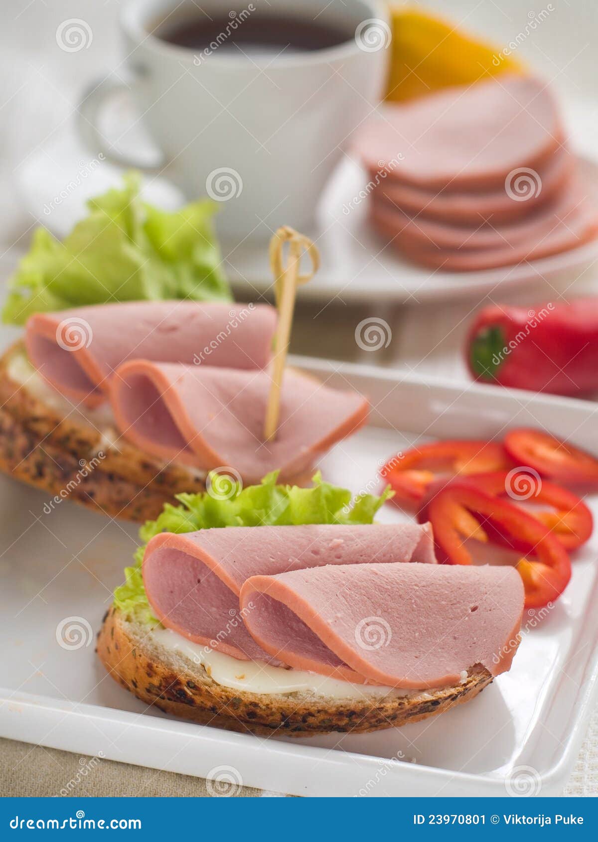 Sandwich stock image. Image of fast, bread, meal, breakfast - 23970801