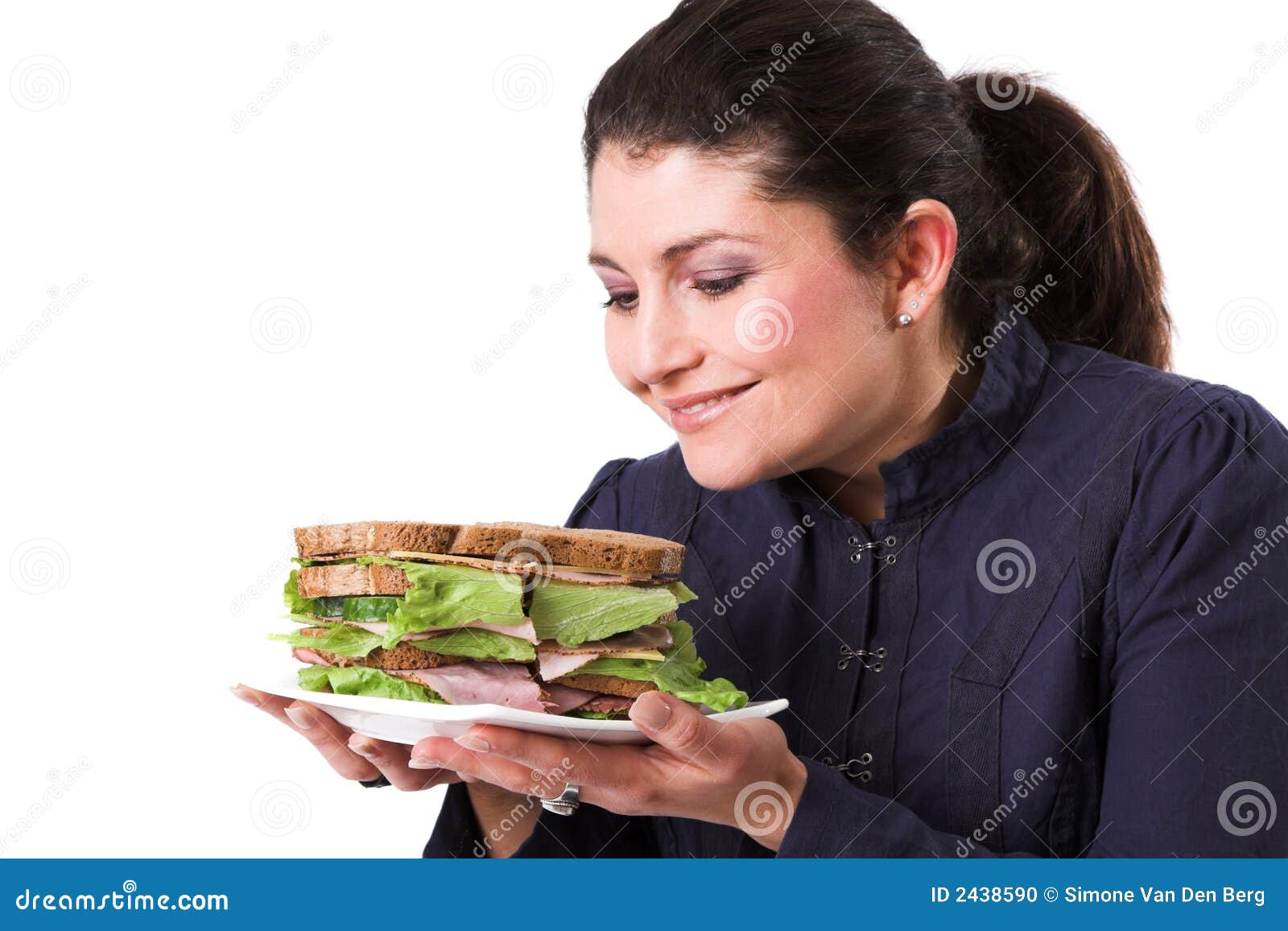 Sandwich stock photo. Image of sweet, eating, women, holding - 2438590