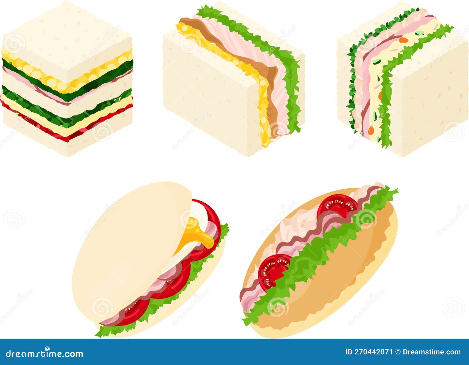 The Various Icons of Side Dish Bread Stock Vector - Illustration of ...