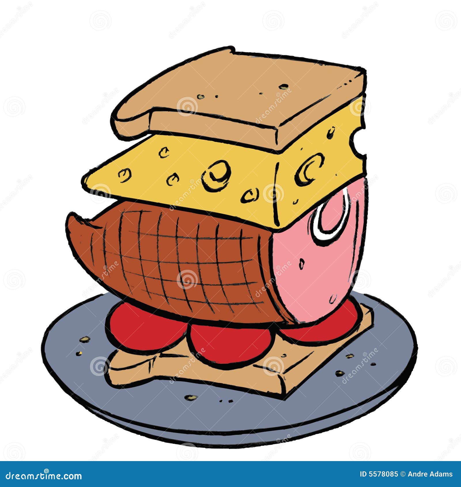 Sandwich stock illustration. Illustration of supper, entree - 5578085