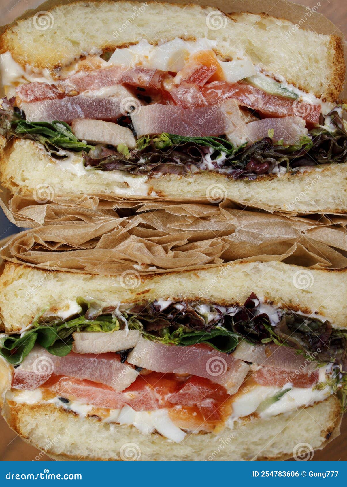 Layered sandwich stock photo. Image of gastronomy, cuisine - 254783606