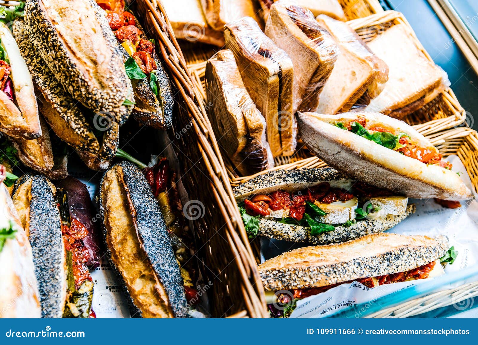 Sandwich In Basket Picture. Image: 109911666