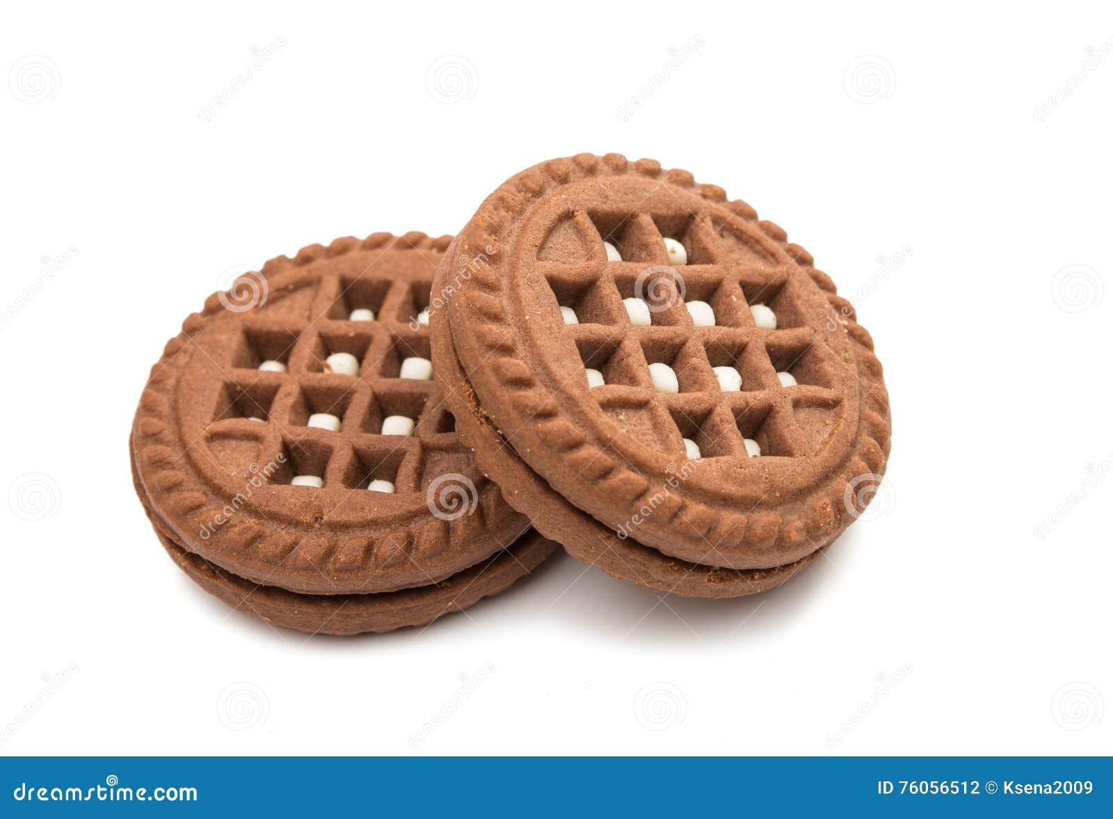 Sandwich Biscuits, Filled with Chocolate Stock Photo - Image of ornate ...