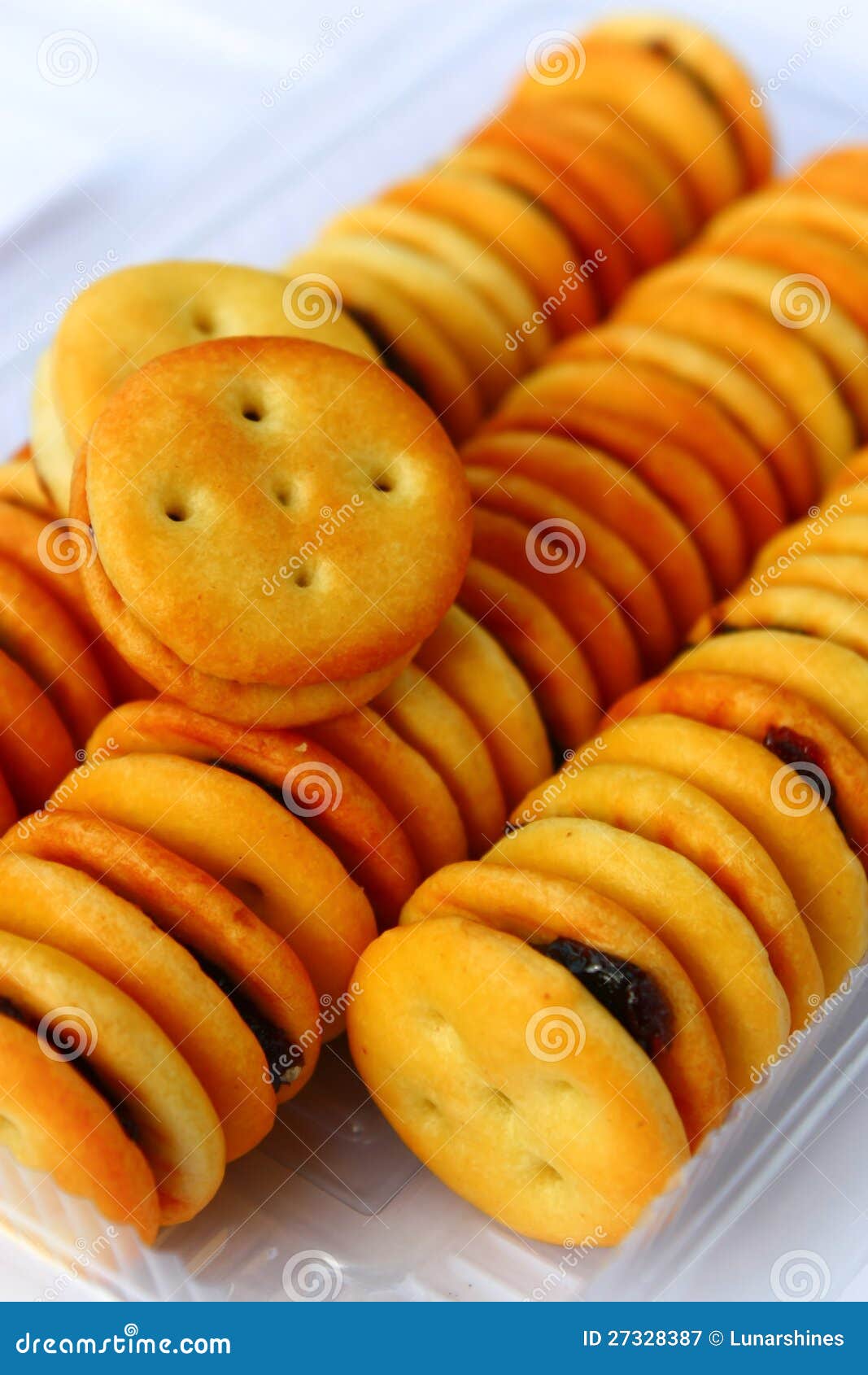 Sandwich Biscuits with Grapes Stock Image - Image of crumbly, decorated ...