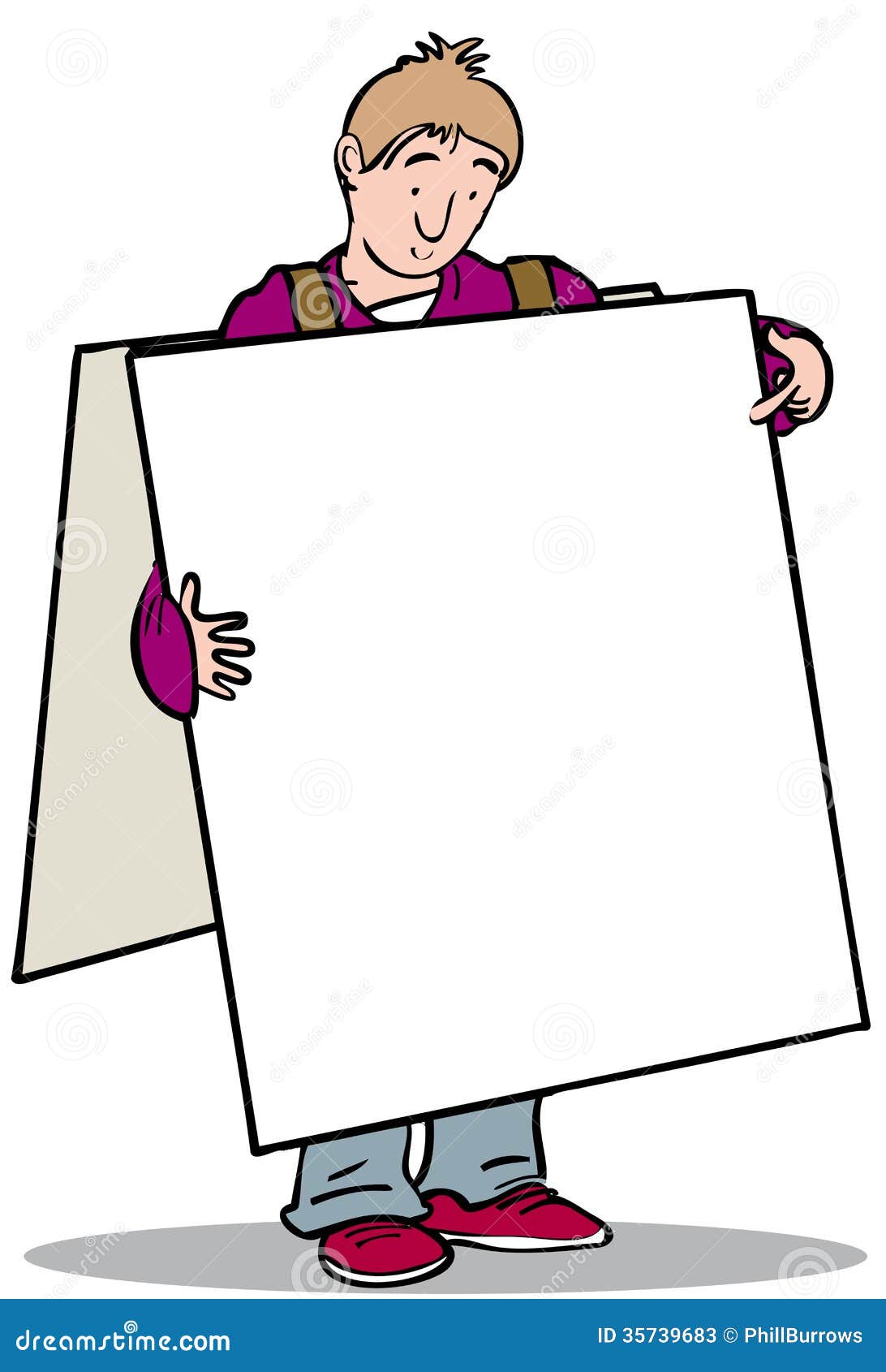 Sandwich board man stock vector. Illustration of board - 35739683