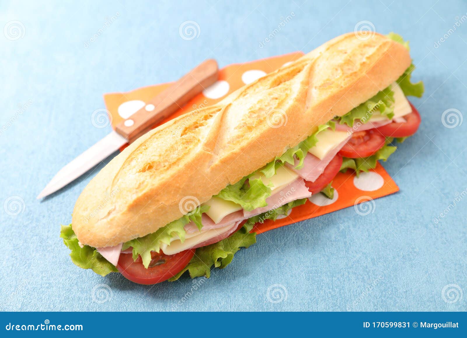 Bread with Ham, Cheese and Tomato Stock Image - Image of bread, lunch ...