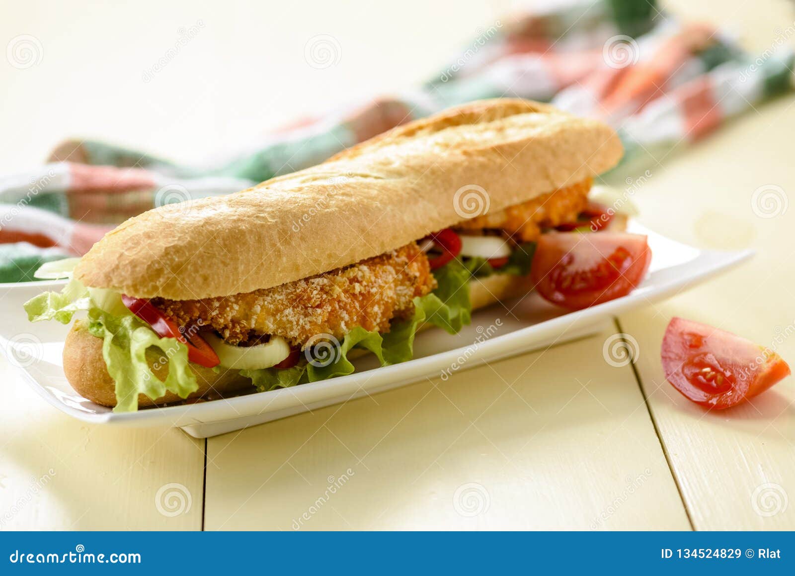 Sandwich with Chicken Strips Stock Image - Image of dinner, healthy ...