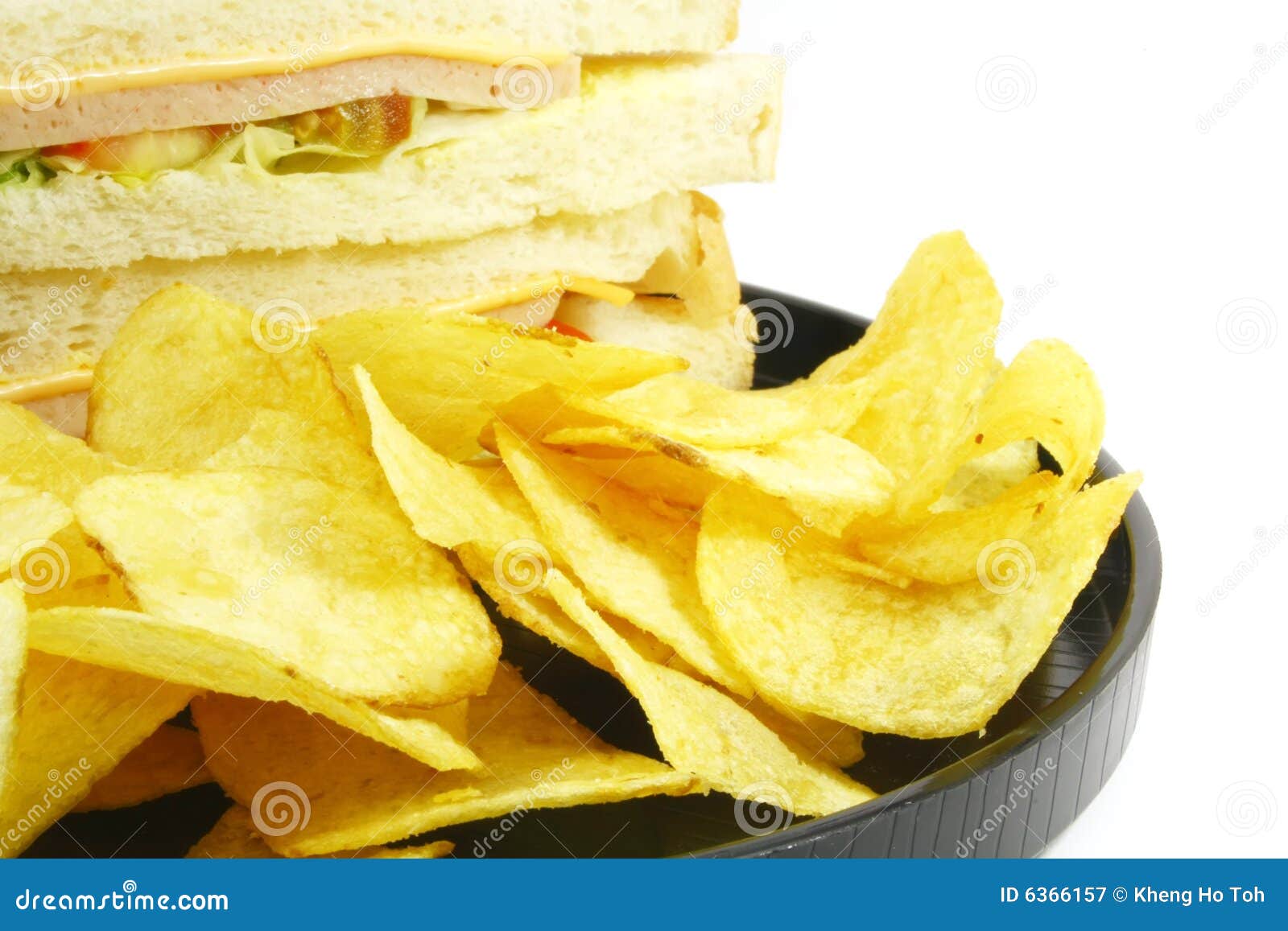 Sandwich and Chips Meal Combo Stock Image - Image of meal, junkfood ...