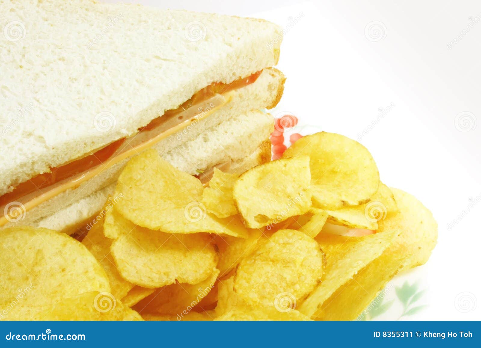 Sandwich and Chips Meal Combo Stock Image - Image of edible ...