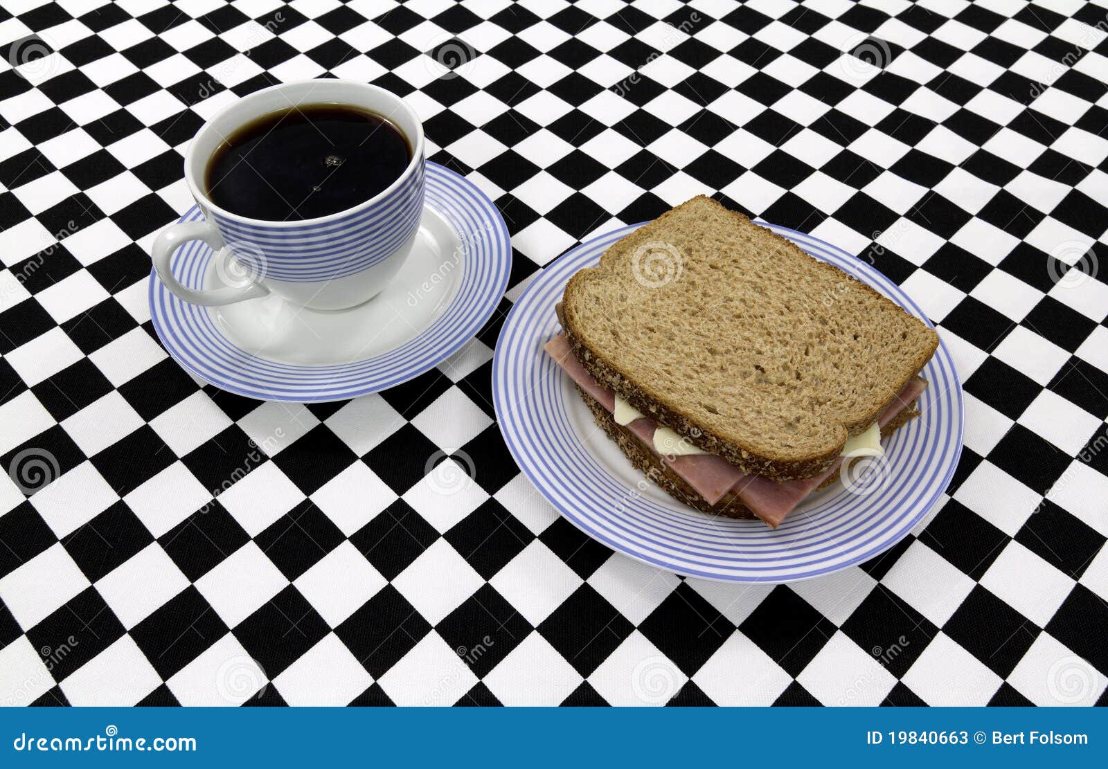 Sandwich with coffee stock image. Image of bread, sandwich - 19840663