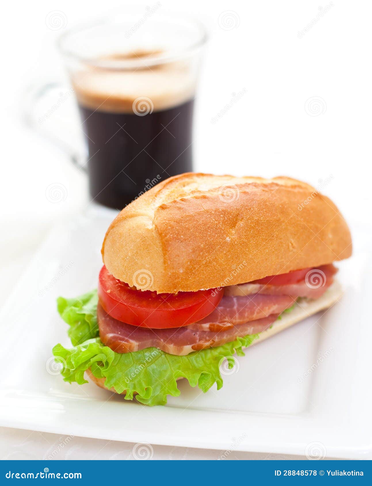 Sandwich and coffee stock photo. Image of canape, healthy - 28848578
