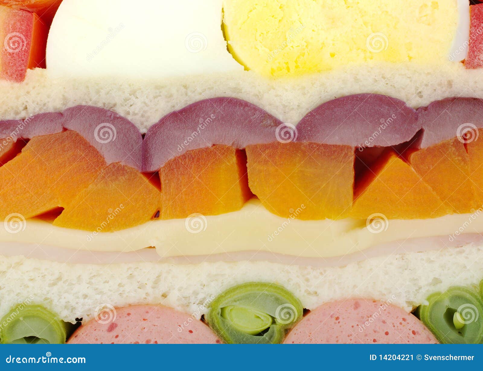 Sandwich (Cross Section) stock image. Image of white - 14204221