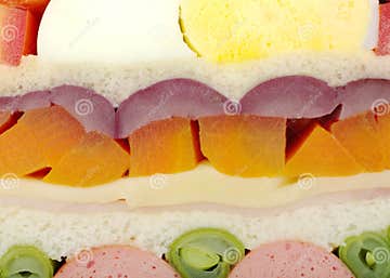 Sandwich (Cross Section) stock image. Image of white - 14204221