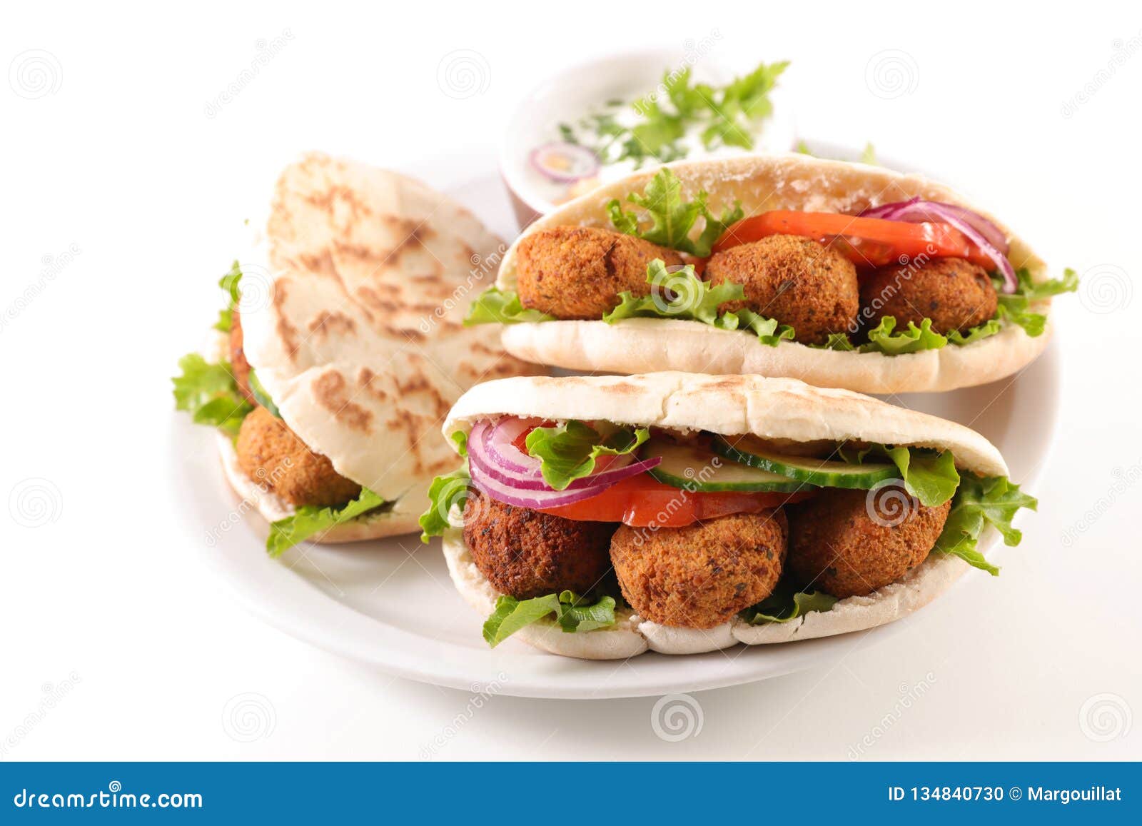 Sandwich with falafel stock photo. Image of dinner, falafel - 134840730