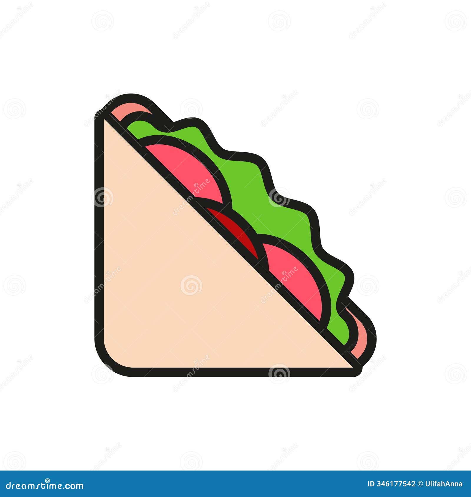 Sandwich Food Beverage Icon Vector Basic Design Simple and Modern Stock ...