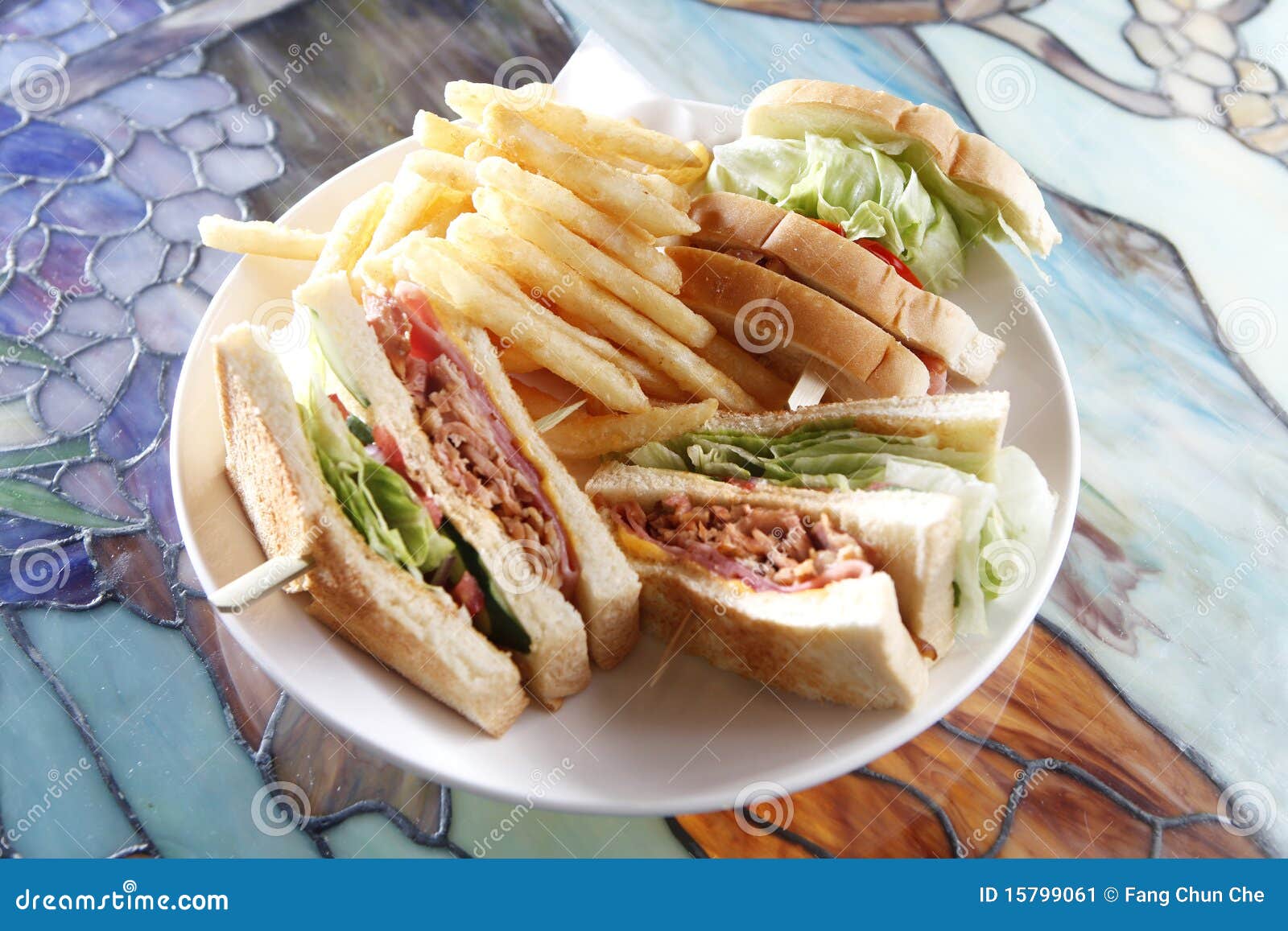 Sandwich and fries. stock image. Image of dish, sandwich - 15799061