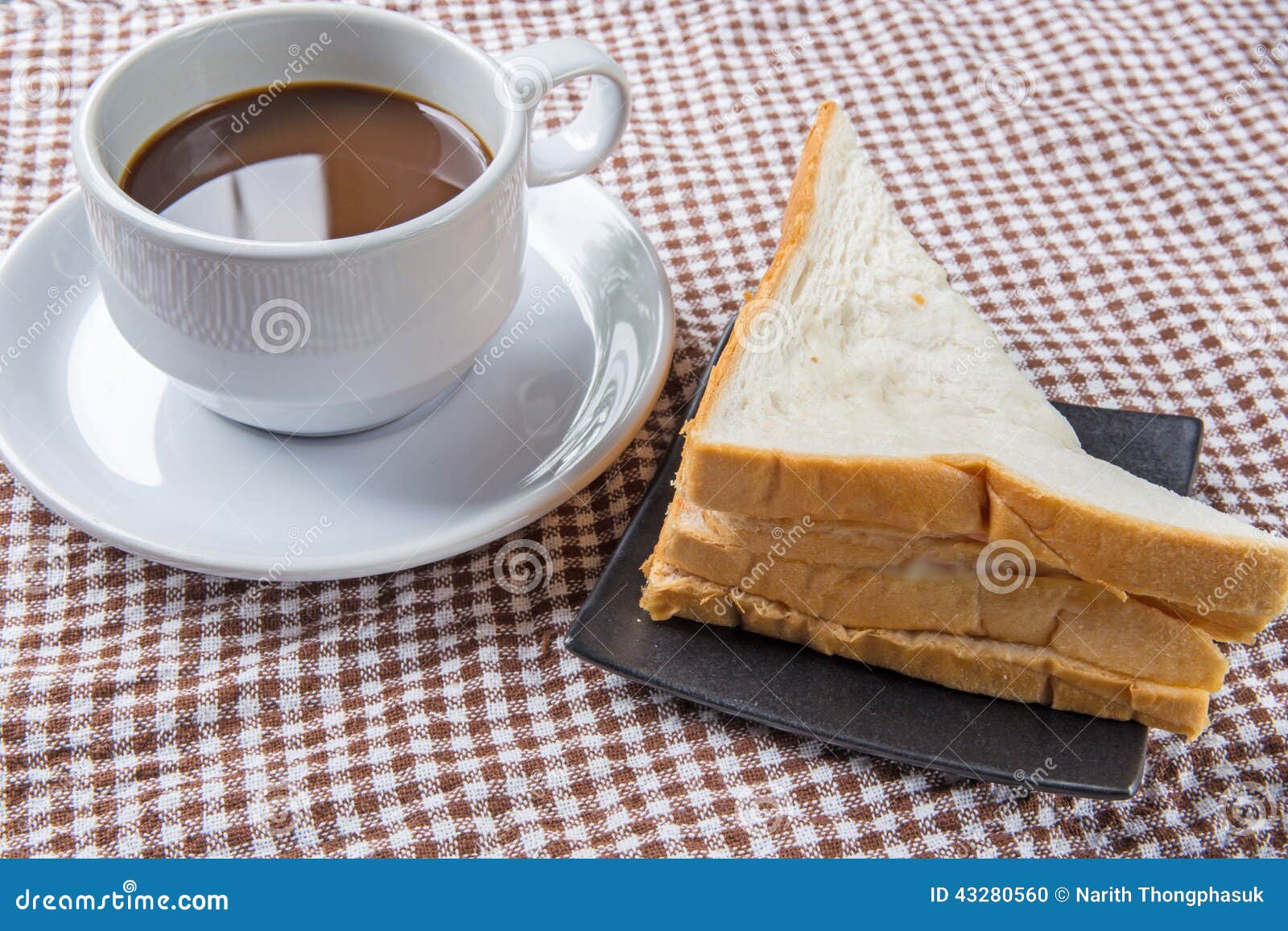 Sandwich with Ham and Coffee Stock Photo - Image of lettuce, meal: 43280560
