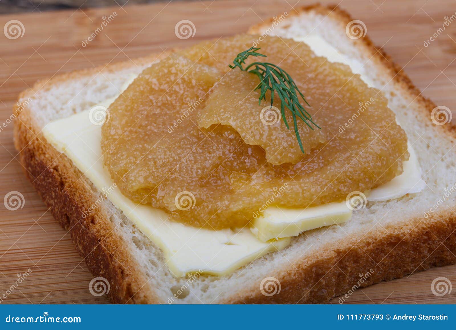 Sandwich with herring roe stock image. Image of food - 111773793