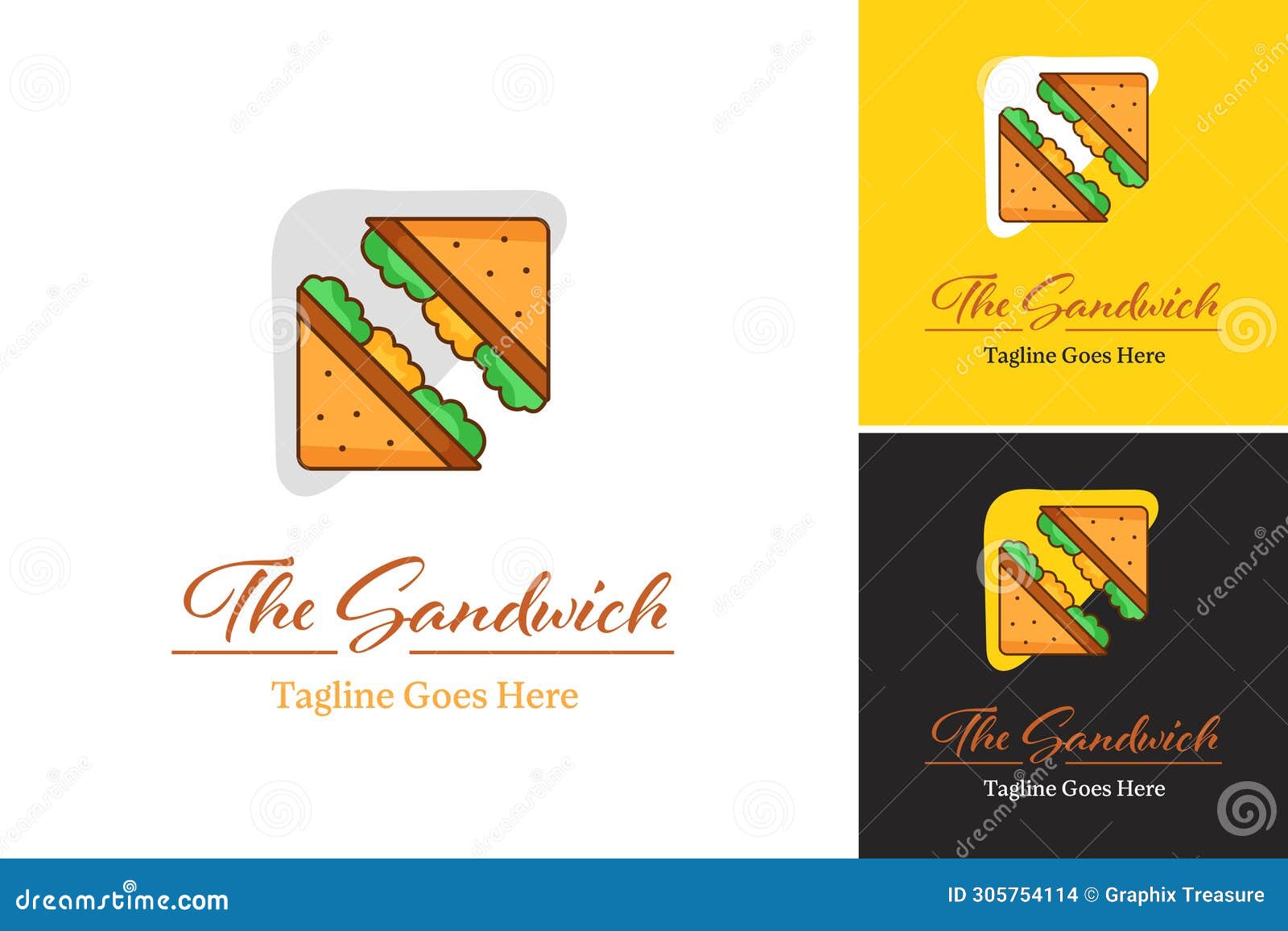 Sandwich Logo. Creative Sandwich Vector Illustration Logo Design Stock ...
