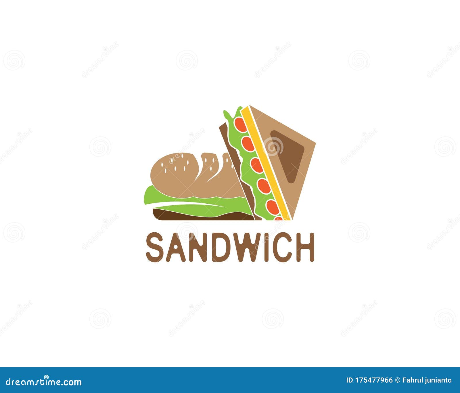 Sandwich Logo Design Vector Illustration Stock Illustration ...