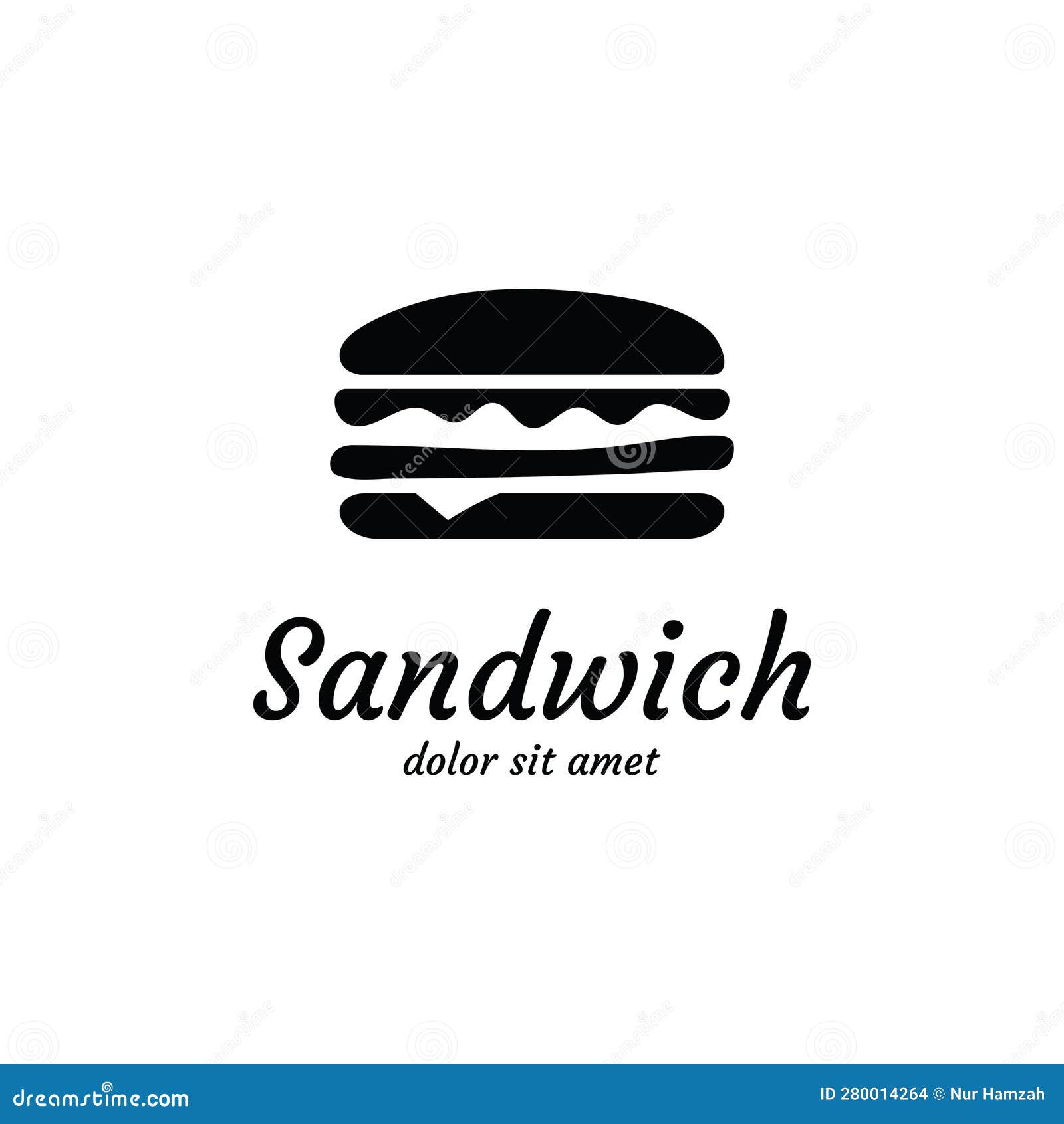 Sandwich Logo Template with Vector Concept Stock Vector - Illustration ...