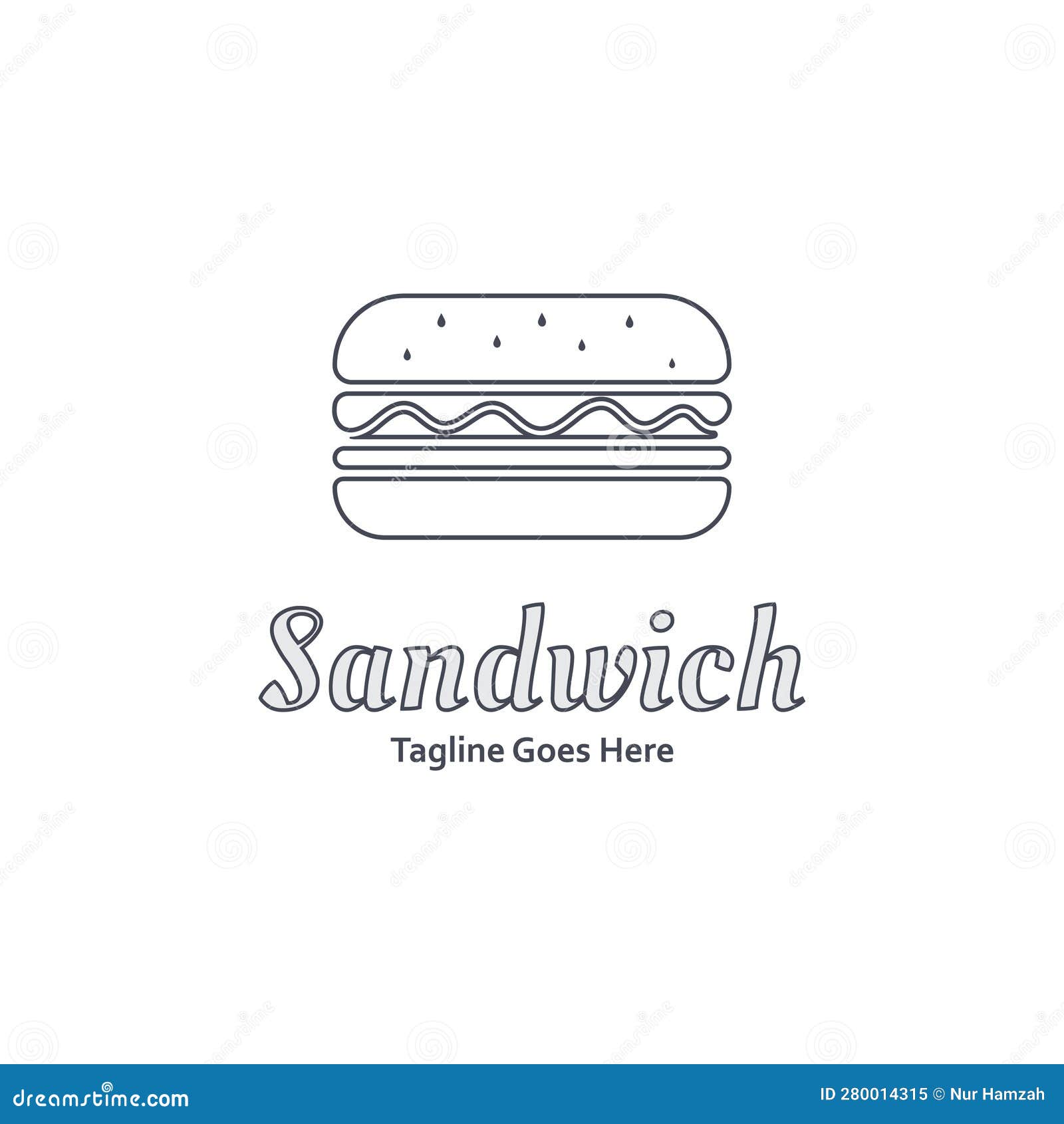 Sandwich Logo Template with Vector Concept Stock Vector - Illustration ...
