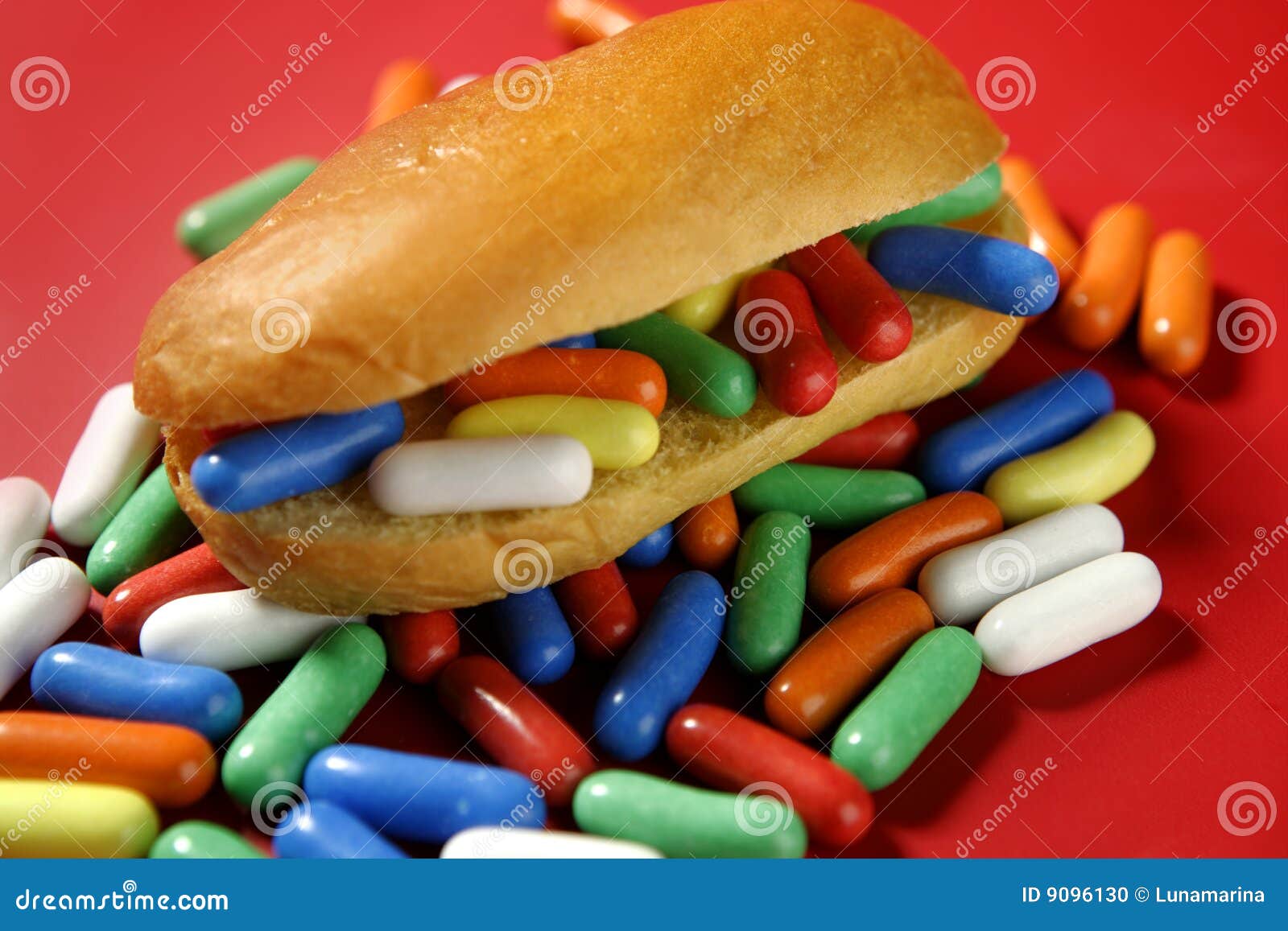 Sandwich Made of Colorful Candy Sweet Stock Photo - Image of care ...
