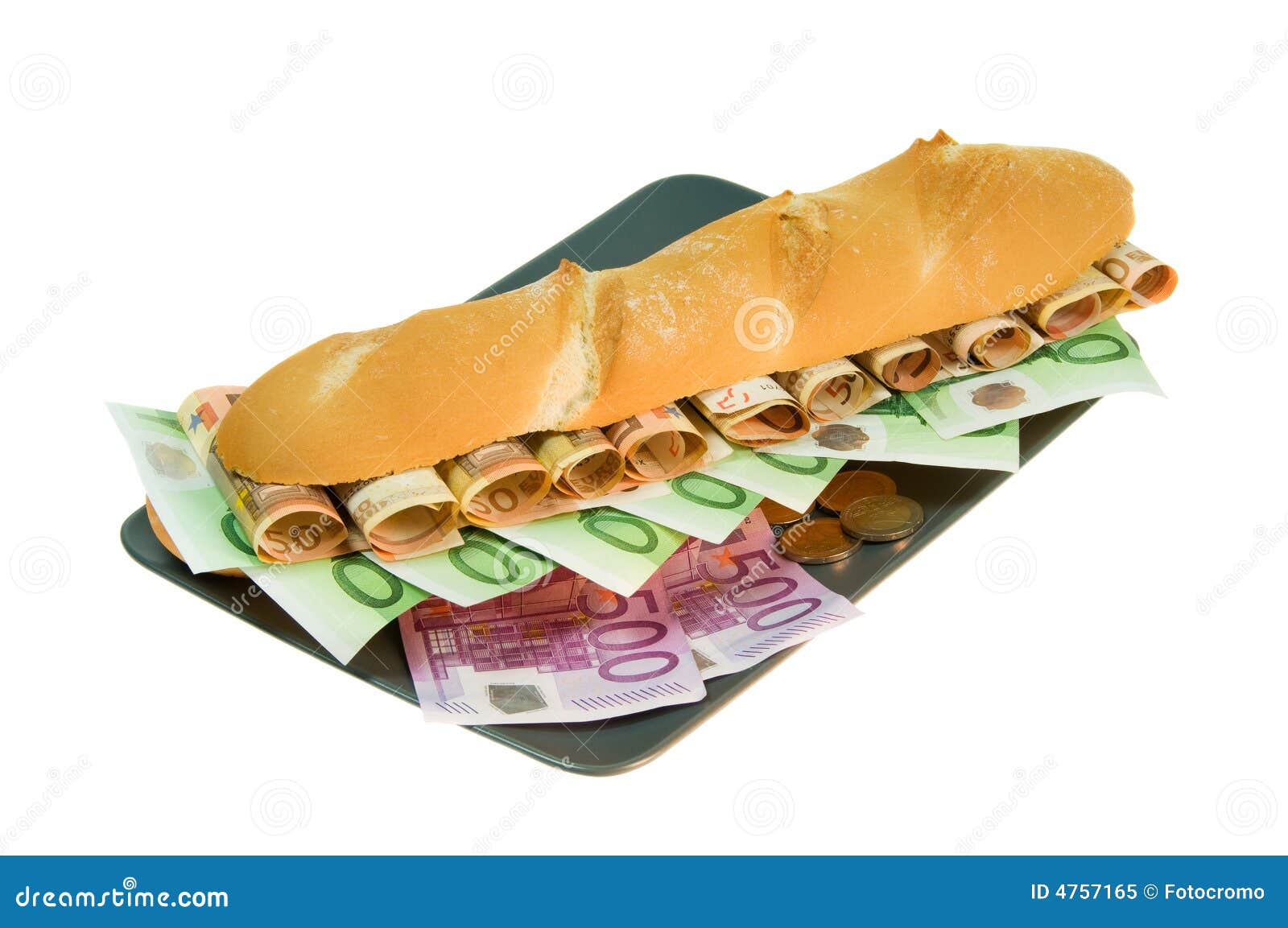 Sandwich with money stock image. Image of currency, expensive - 4757165