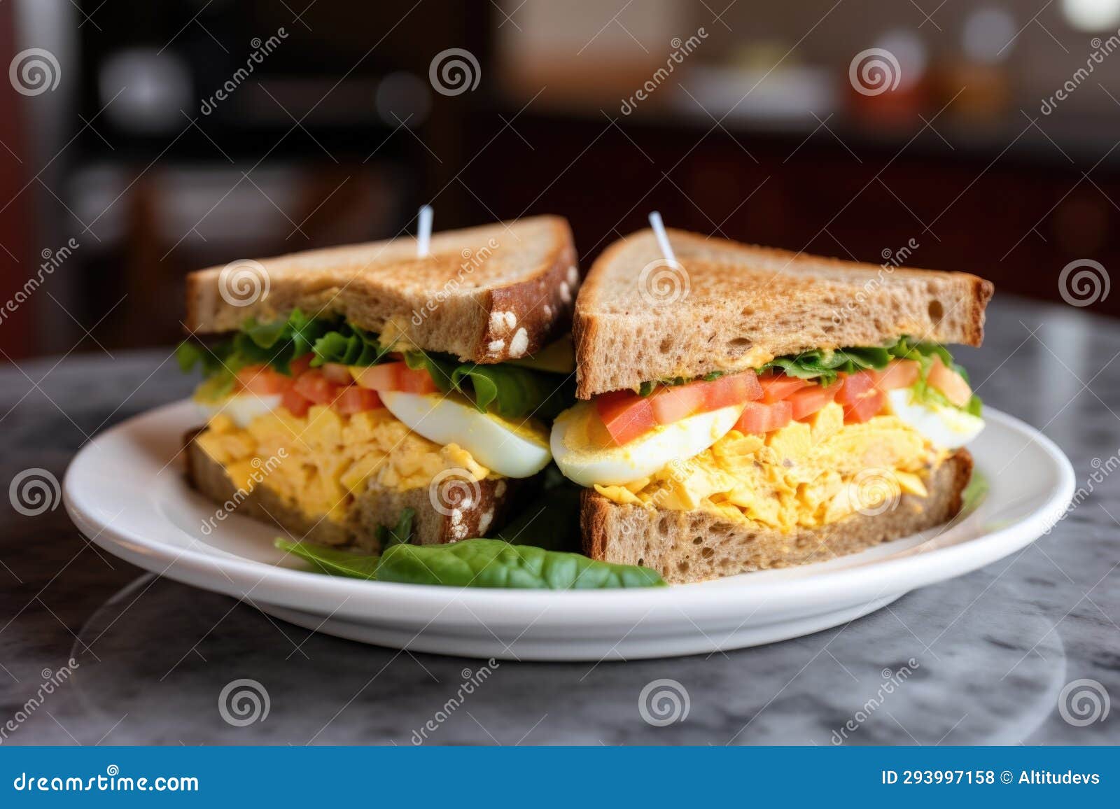 Sandwich with Overflowing Spicy Mayo, and Egg Salad Stock Photo - Image ...