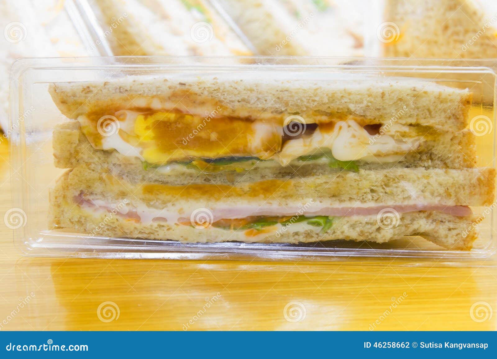 Sandwich in package stock photo. Image of butter, package - 46258662