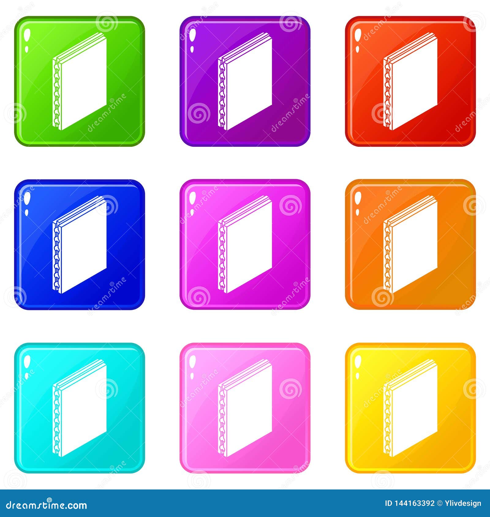 Sandwich Panel Icons Set 9 Color Collection Stock Vector - Illustration ...