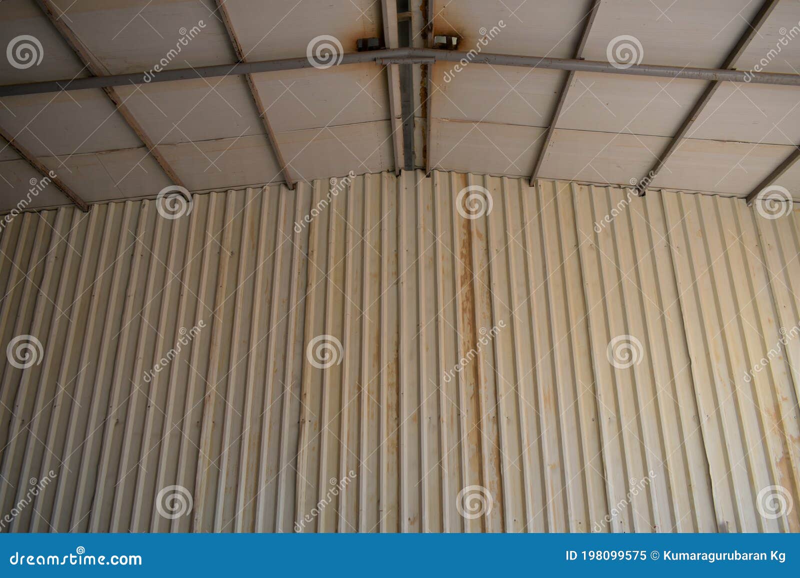 Sandwich Panel. Industrial Warehouse Construction and Interior View of ...