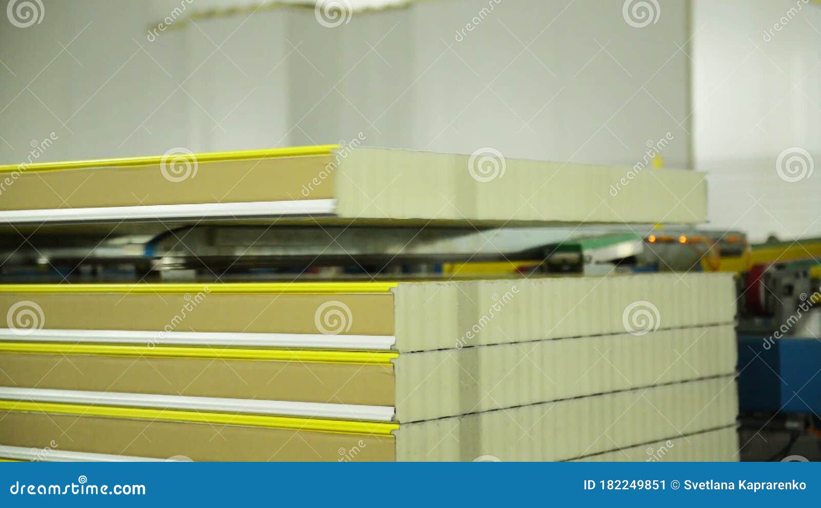 Sandwich Panel Production. Stacker Finished Panels Stock Video - Video ...