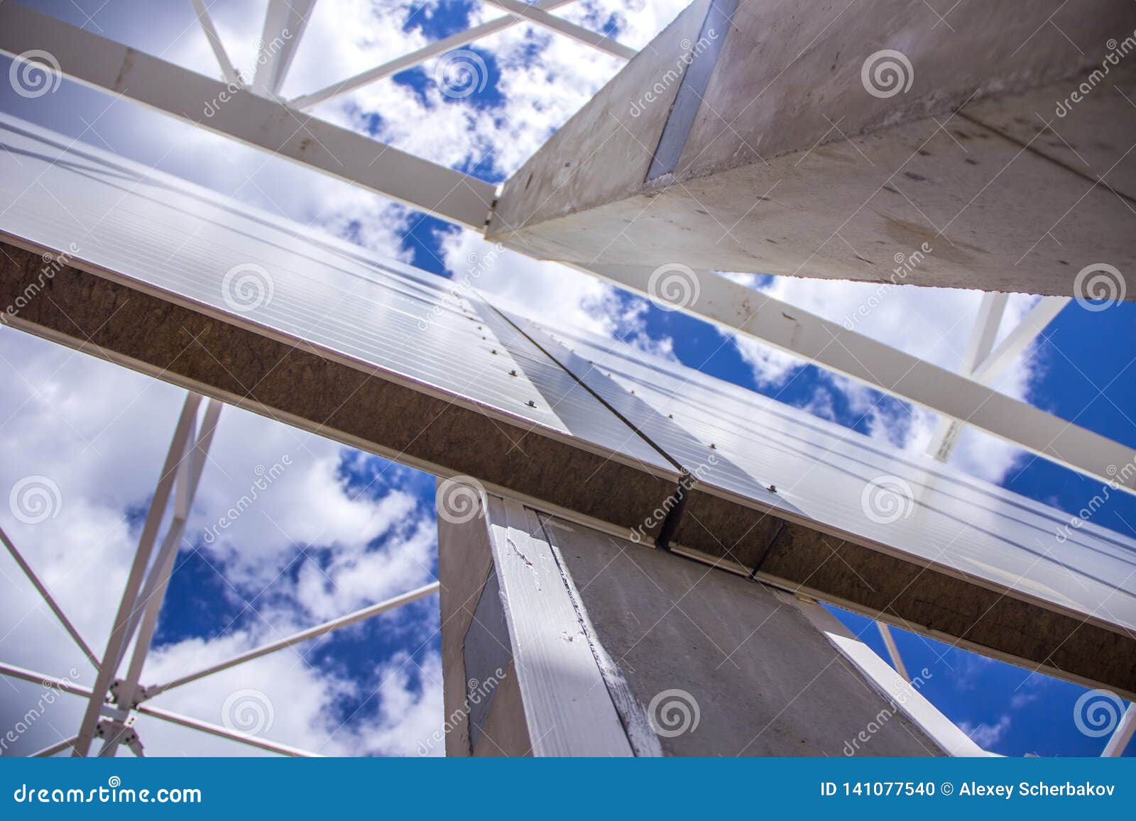 Sandwich Panels and Massive Columns Stock Photo - Image of engineering ...