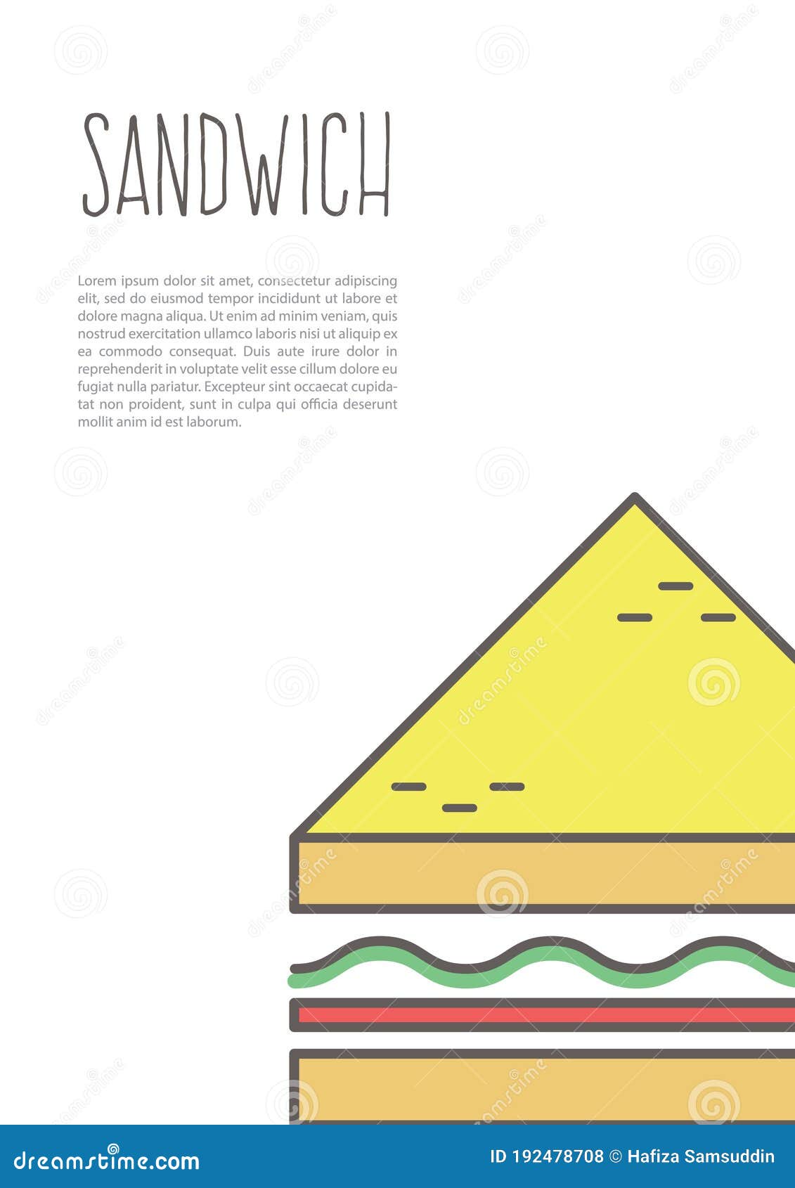 Sandwich Poster. Vector Illustration Decorative Design Stock Vector ...