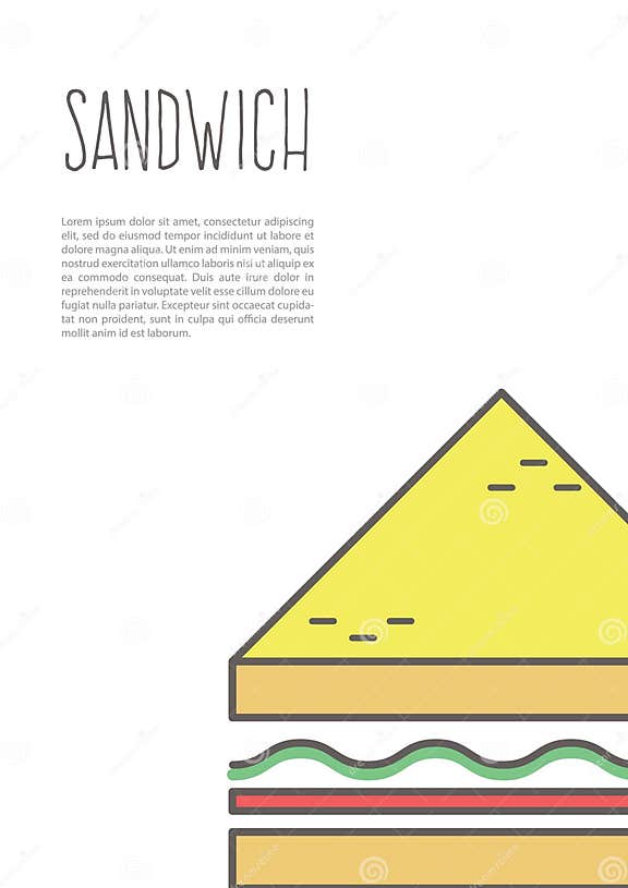 Sandwich Poster. Vector Illustration Decorative Design Stock Vector ...