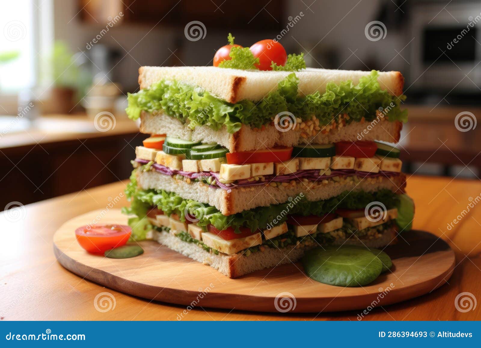 Sandwich Preparation Process with Step-by-step Ingredients Stock Image ...